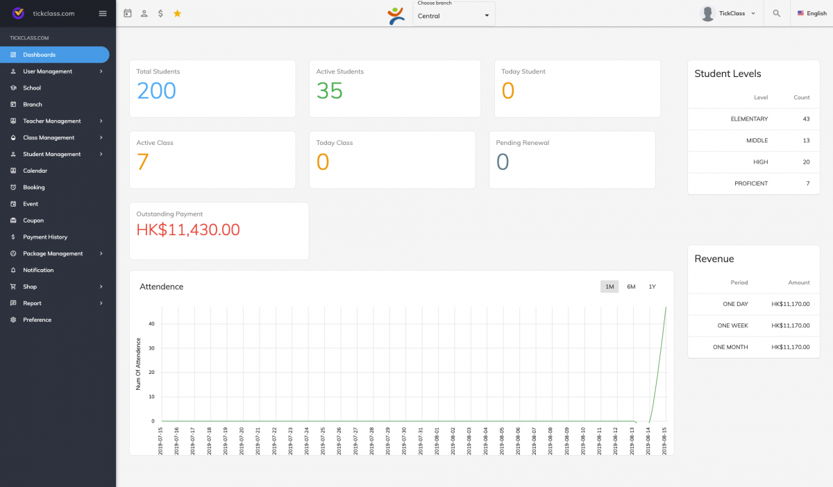 en-Web Admin – tickclass